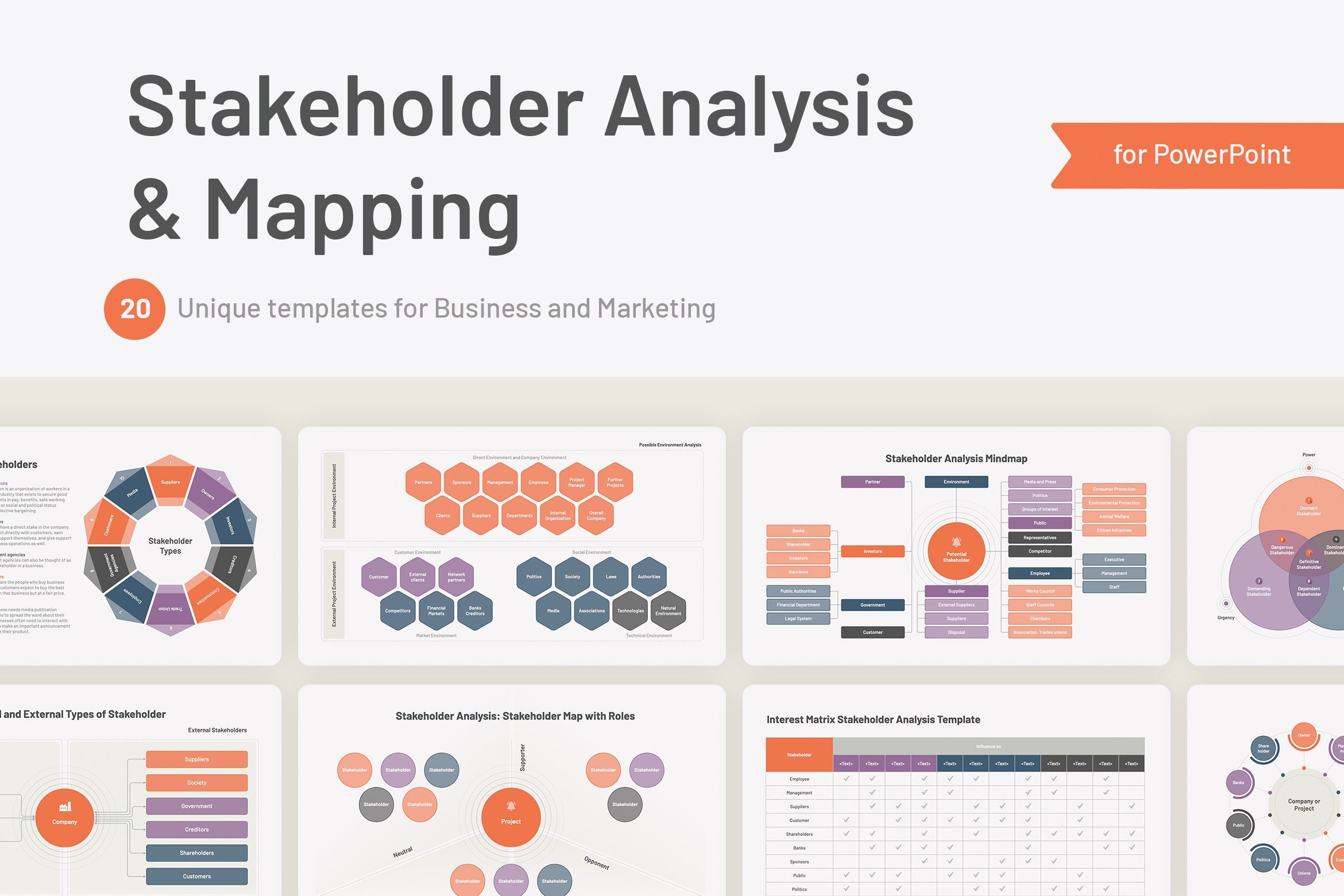 Stakeholder Analysis and Mapping for Powerpoint - Etsy