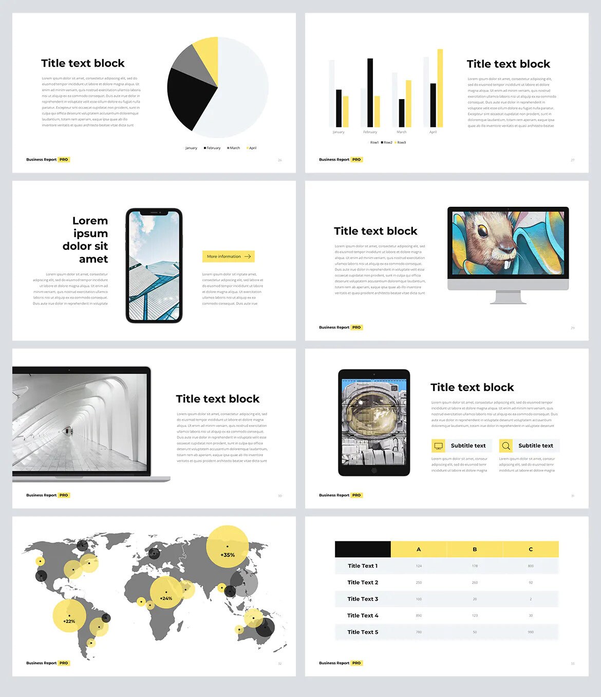 Business Report PRO Powerpoint Template - Etsy