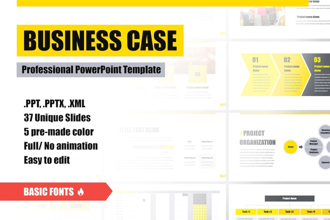 Business Case Powerpoint Template - Etsy