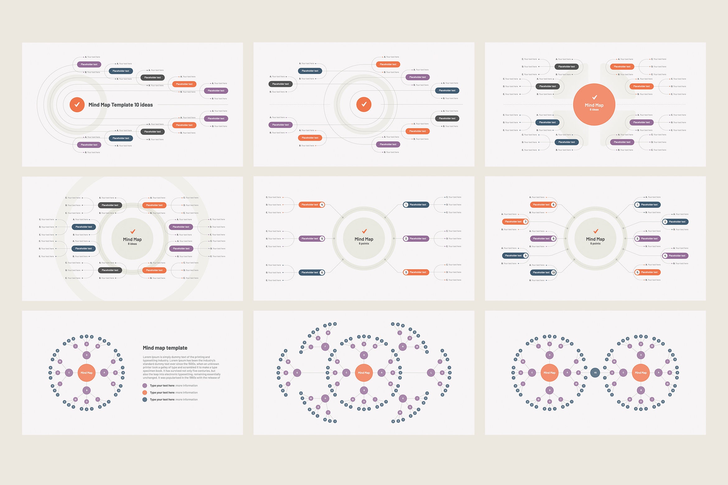 Mind Map Keynote Templates - Etsy