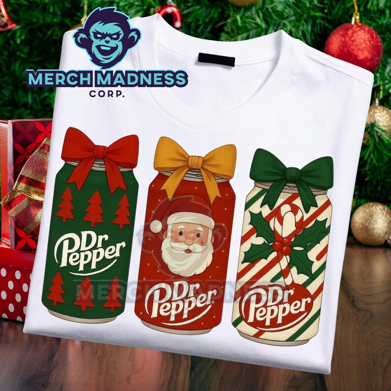 Dr Pepper Christmas PNG Bundle | Trendy Holiday Soda Can Sublimation ...