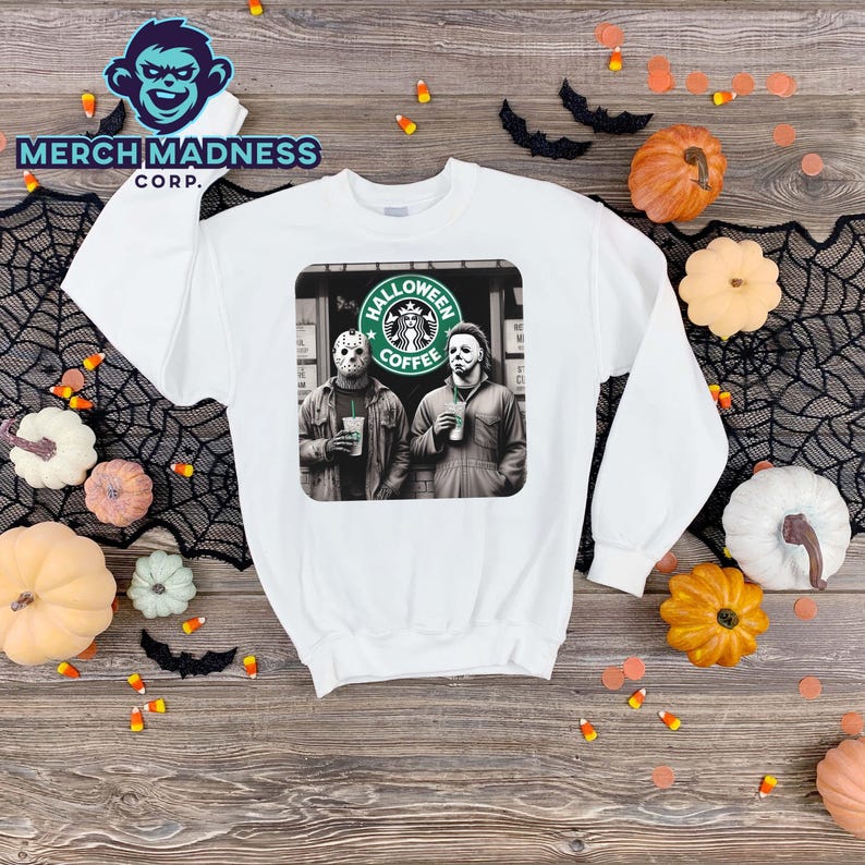 Classic Horror Parody PNG: Slasher Coffee Crew (digital Download) - Etsy