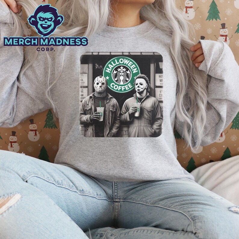 Classic Horror Parody PNG: Slasher Coffee Crew (digital Download) - Etsy