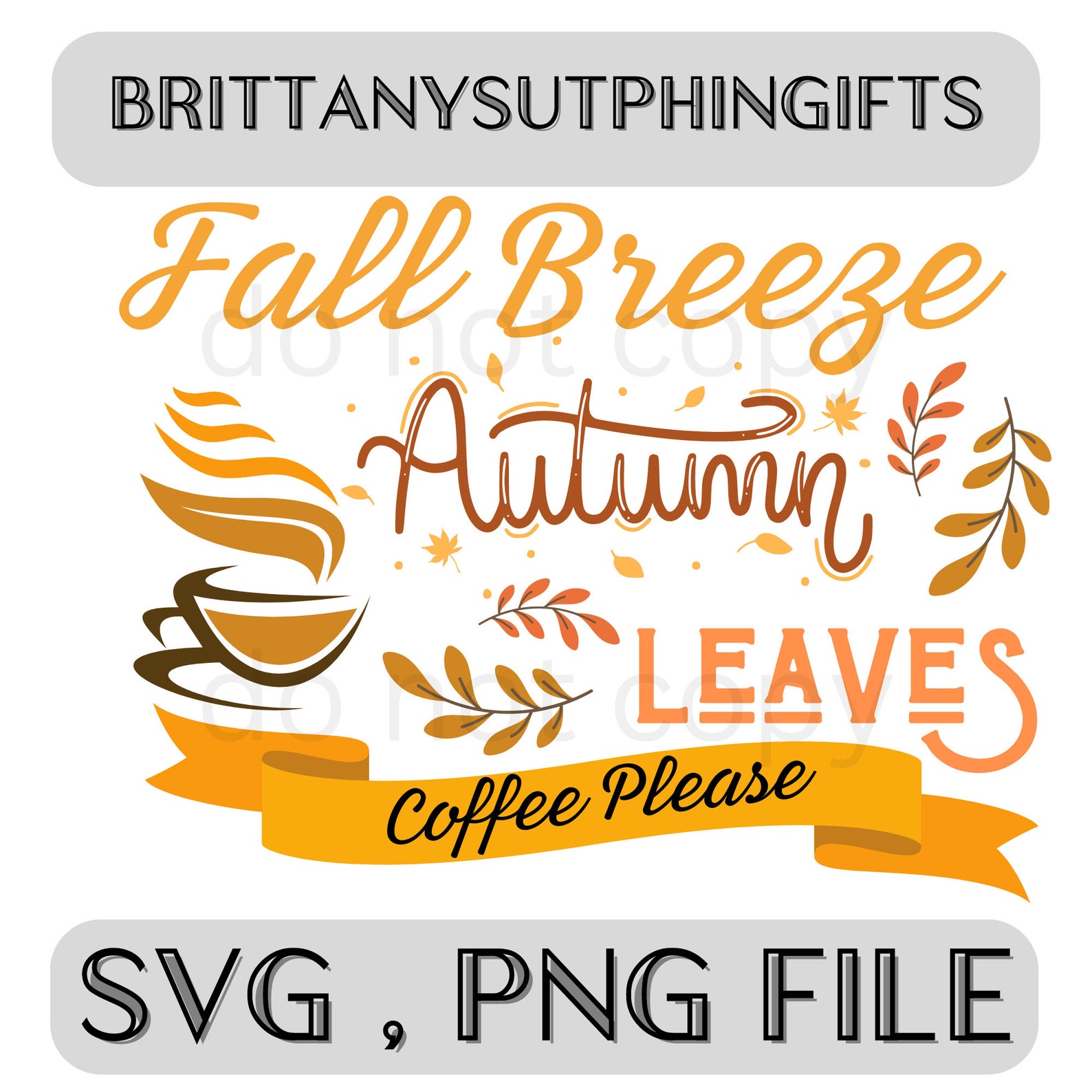 Fall Breeze Autumn Leaves SVG Cut File | Instant Download | Autumn Png ...