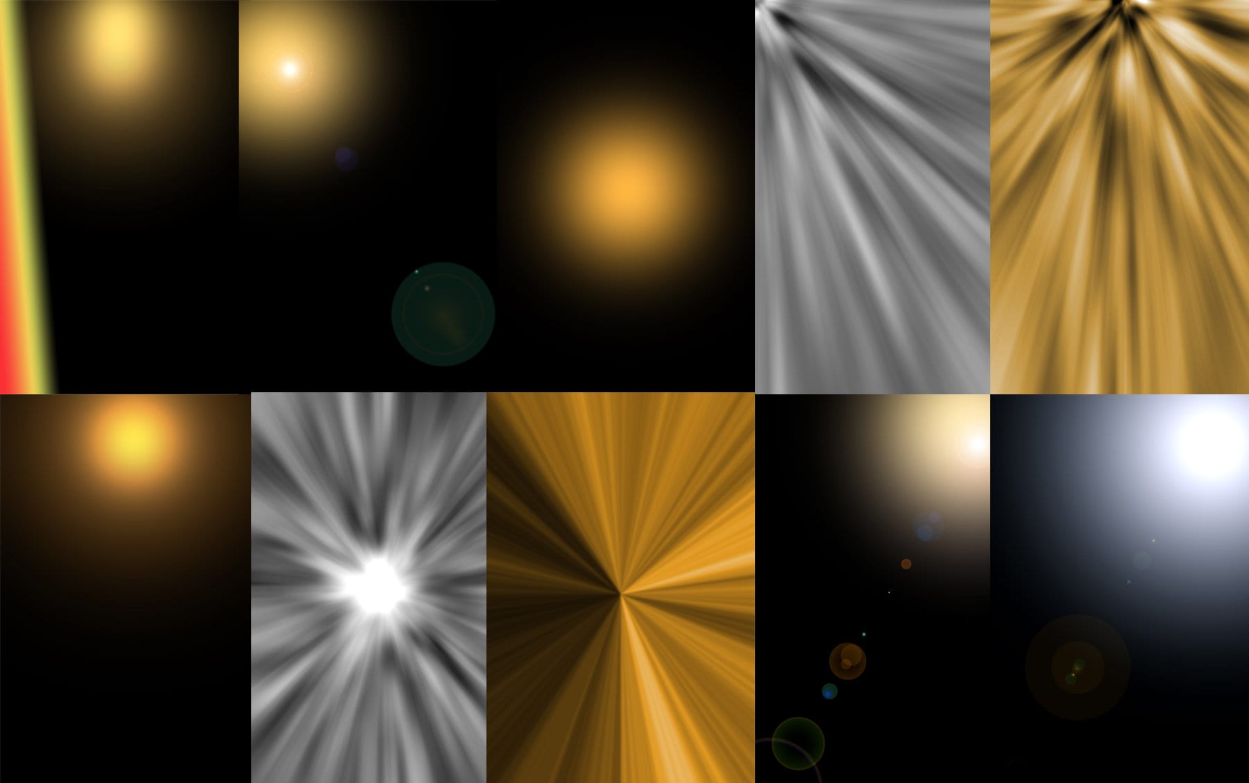 10 Sunlight Photoshop Overlays, Sun Overlays Photoshop, Rays of Light ...