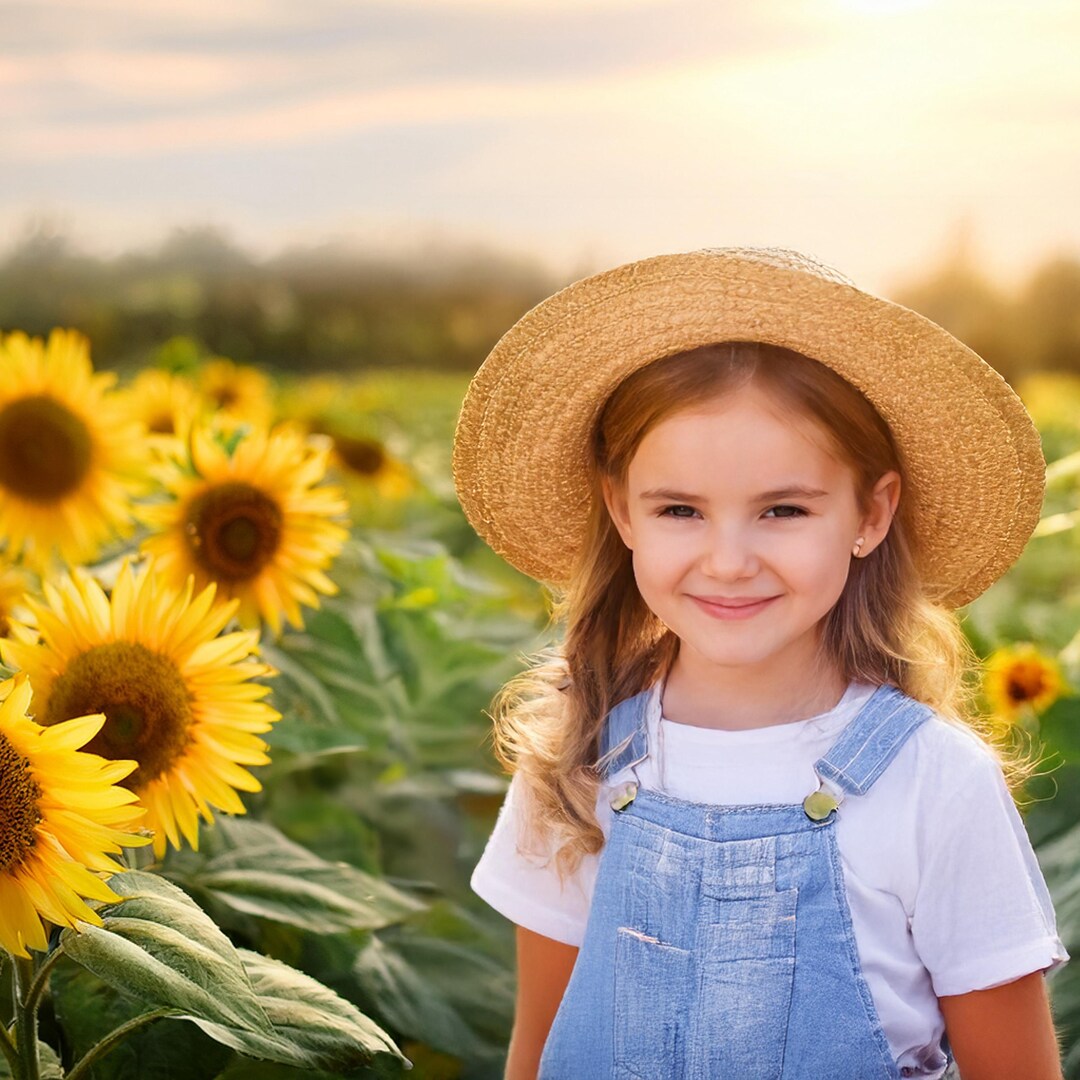 Sunflower Field Digital Background, Sunflower Background, Sunflower ...