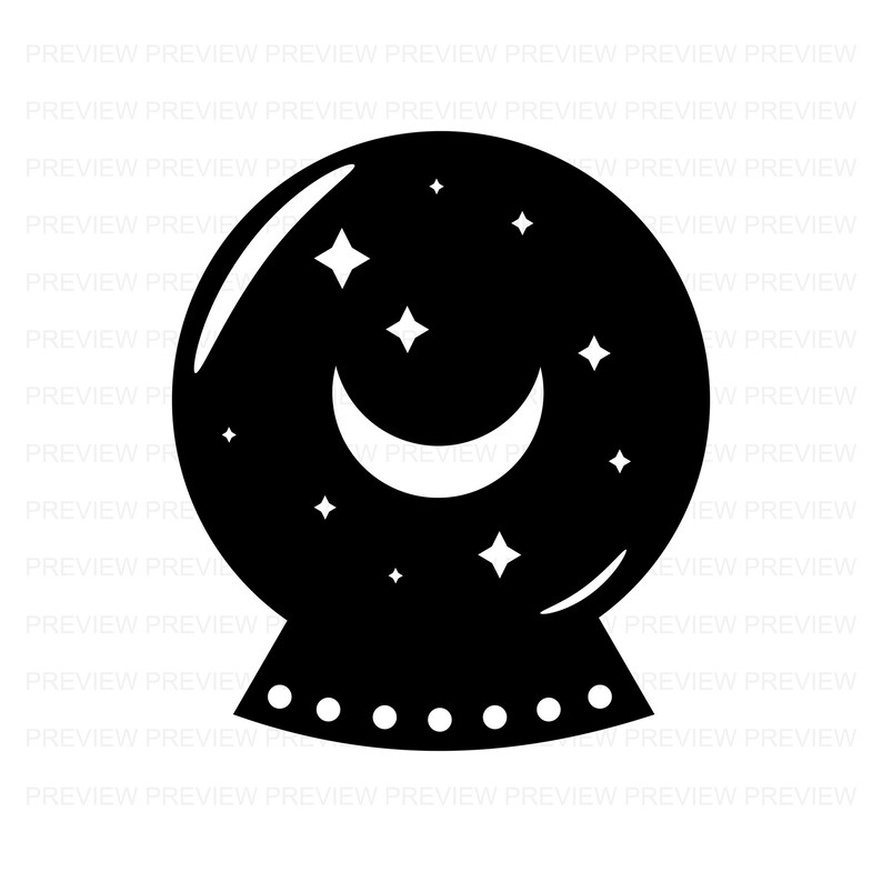 Crystal Ball Svg, Crystal Svg, Svg Files for Cricut, Witch Svg ...