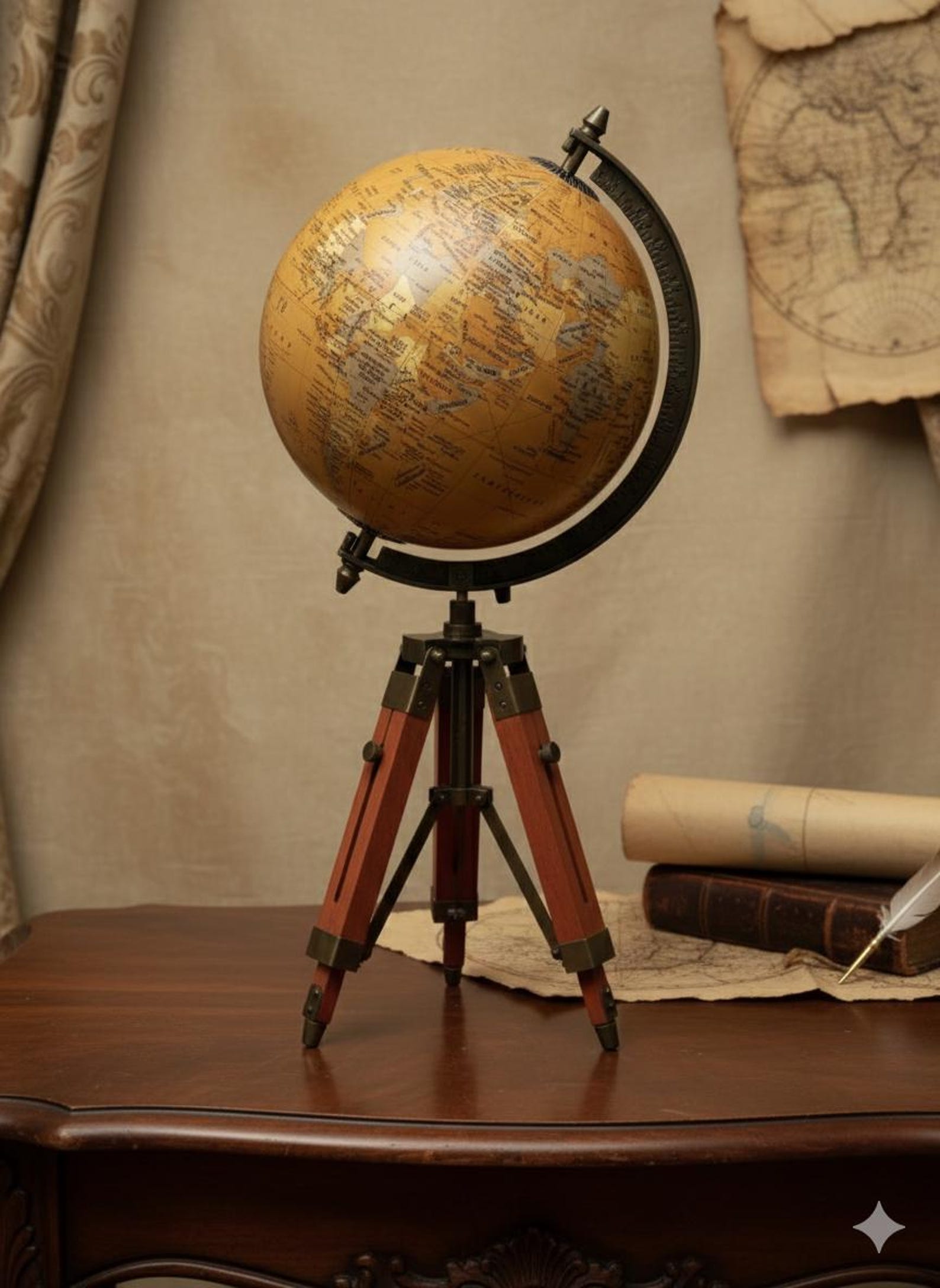 Decorative Globe With Stand | Educational & Decorative Vintage-inspired ...