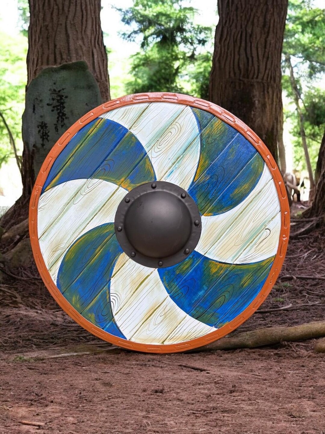 Medieval Battle Shield 24" Inches Viking Armour Wooden Shield Fully ...