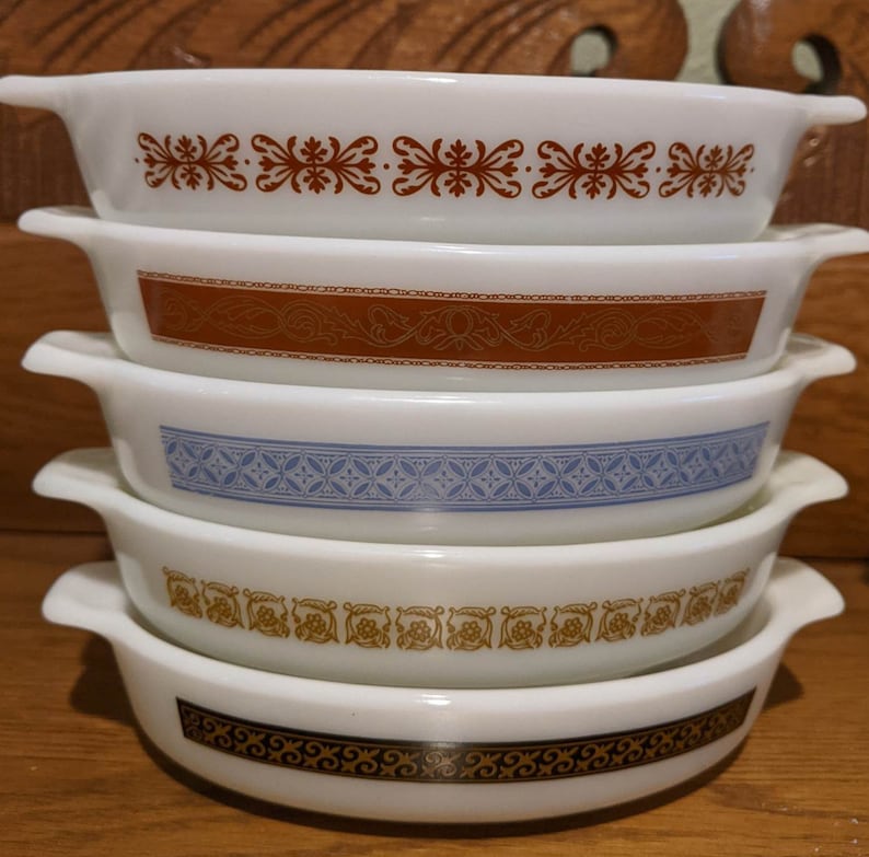 Patented Set of 3 ~ Pyrex 700 Au Gratin Pixie Dish Stands - Etsy