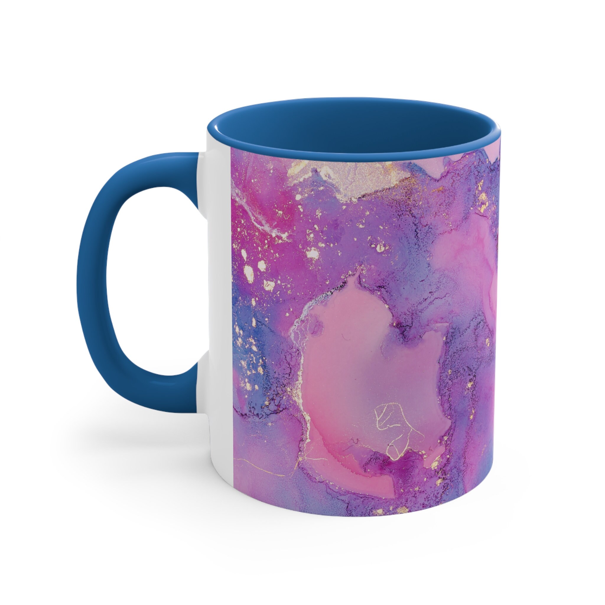 Custom Purple Blue Marble Mug, Personalized Marble Coffee Cup, Custom ...