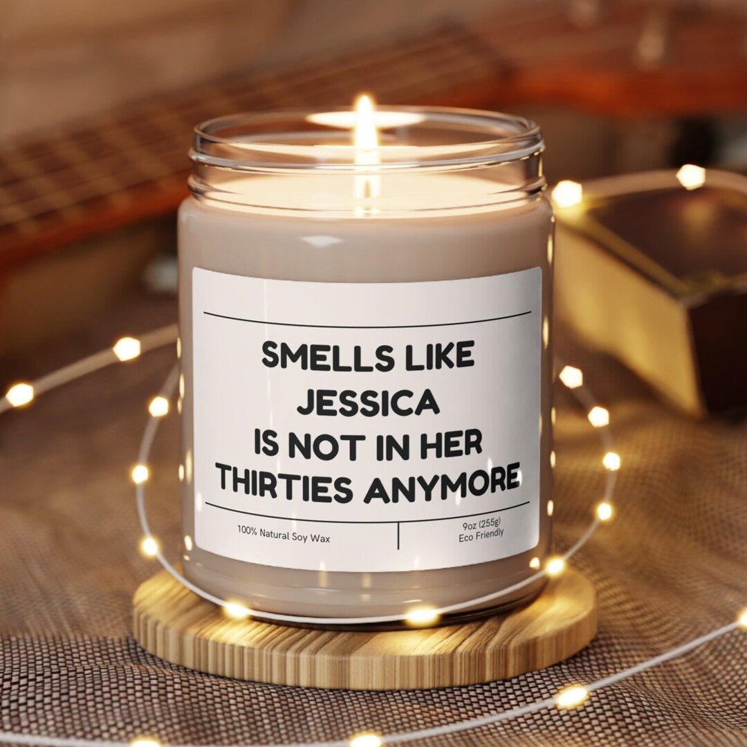 Personalized 40th Birthday Candle Gift, Custom 40th Soy Candle ...