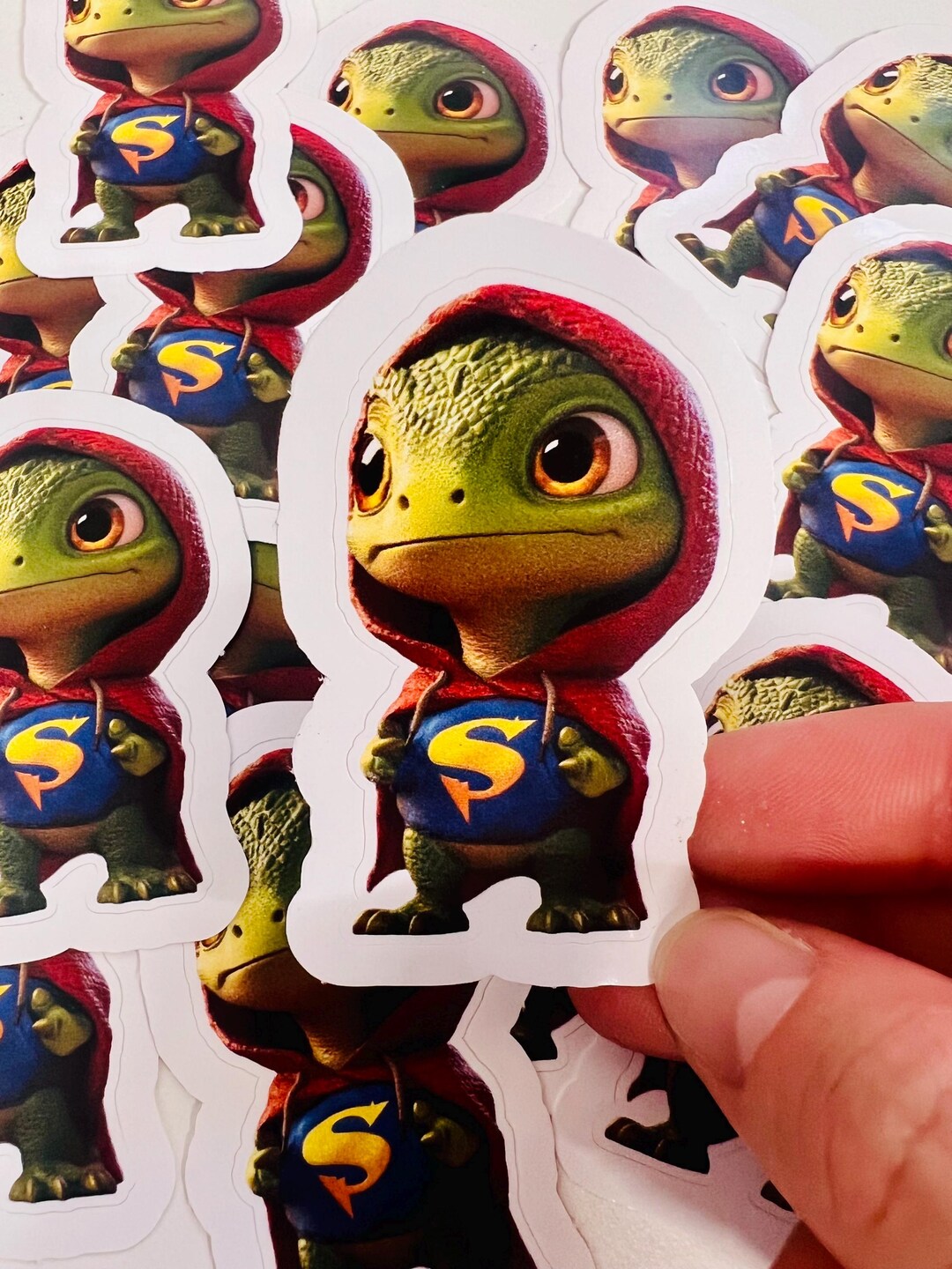 Dino Superhero Vinyl Sticker, Laptop Sticker - Etsy