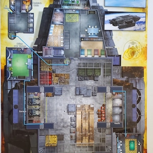 Scarab Bulk Hauler: Starship Poster Map. Deckplans for Starfinder, the ...