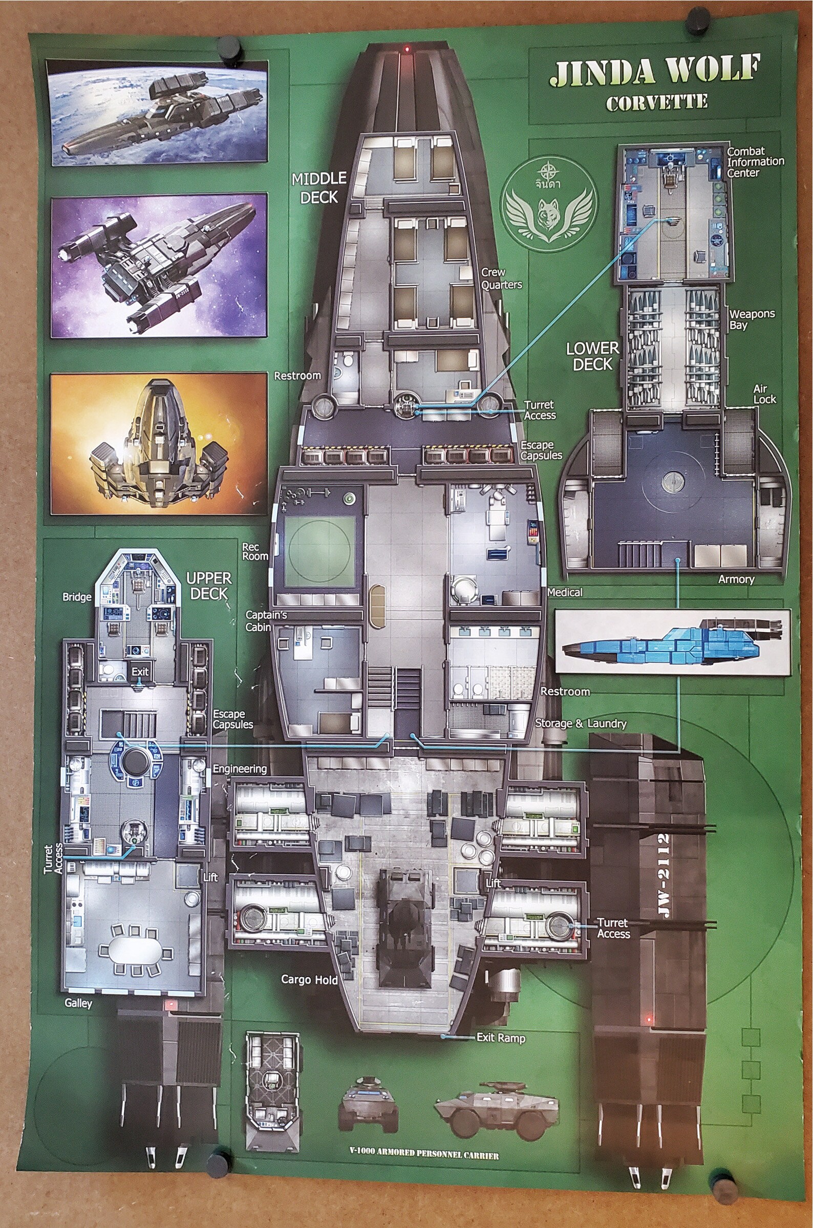 Jinda Wolf & Hikari: Starship Deckplans for Starfinder the - Etsy