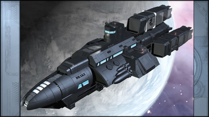 Drake Exploration Vessle: Starship Poster Map. Deckplans for - Etsy