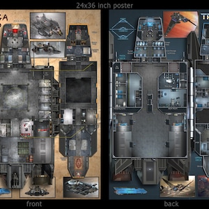 Talon Bounty Hunter: Starship Poster Map. Deckplans for Starfinder, the ...