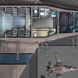 Banshee Set: Starship Poster Maps. Deckplans for Starfinder, the Star ...