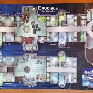 Crucible Processing Station: Poster Map Set. Space Station Deckplans ...