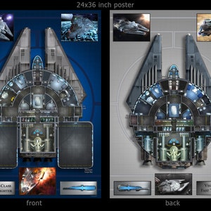 Venture & Vega - Transports: Starship Poster Map. Deckplans for ...