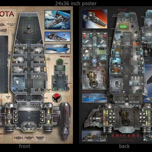 Lakota Armed Courier: Starship Poster Map. Deckplans for Starfinder ...