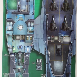 Mourning Wolf - Light Cruiser: Starship Poster Map. Deckplans for ...