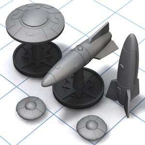 Rocketships & Flying Saucers Retro Sci-fi Miniatures - Etsy