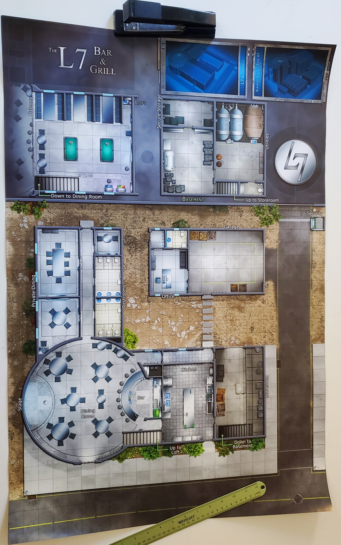 L7 Bar & Grill: Sci-fi Setting Poster Map for Starfinder Star - Etsy