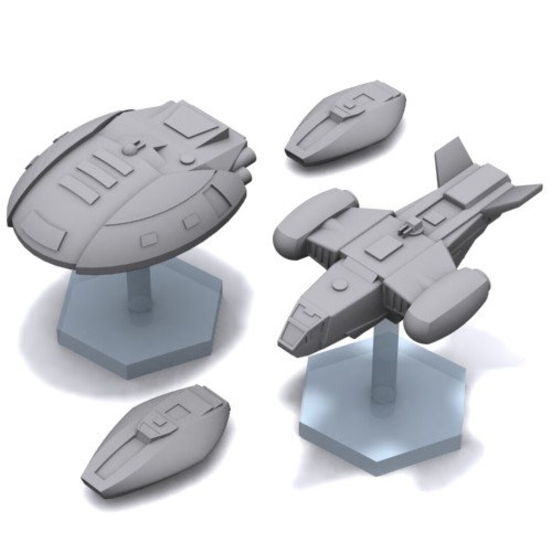 Valhalla, Pilgrim, & Fairlane 4000: Starship Miniatures - Etsy