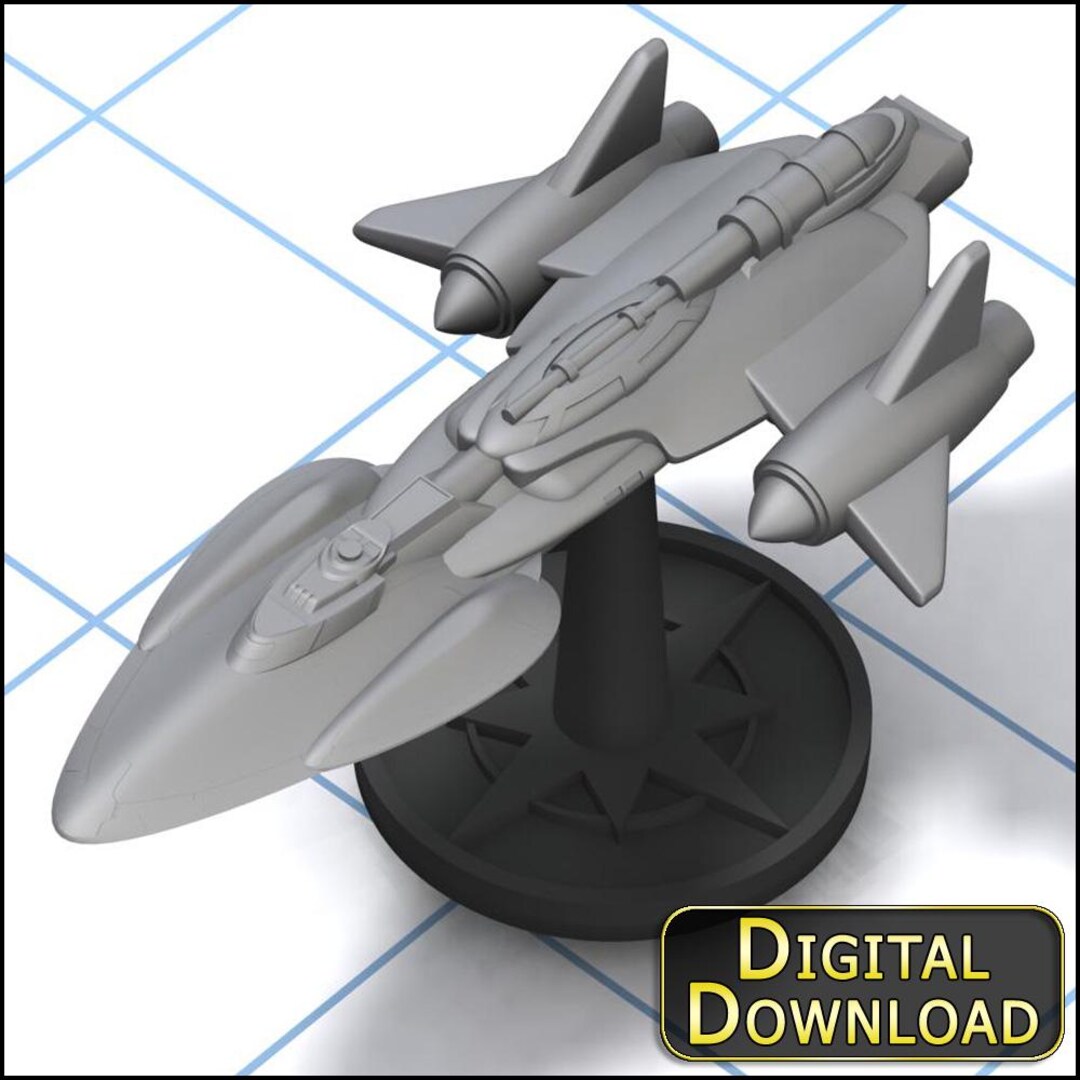 Tachikazi - Interceptor: STL Files to 3D Print (starship Digital ...