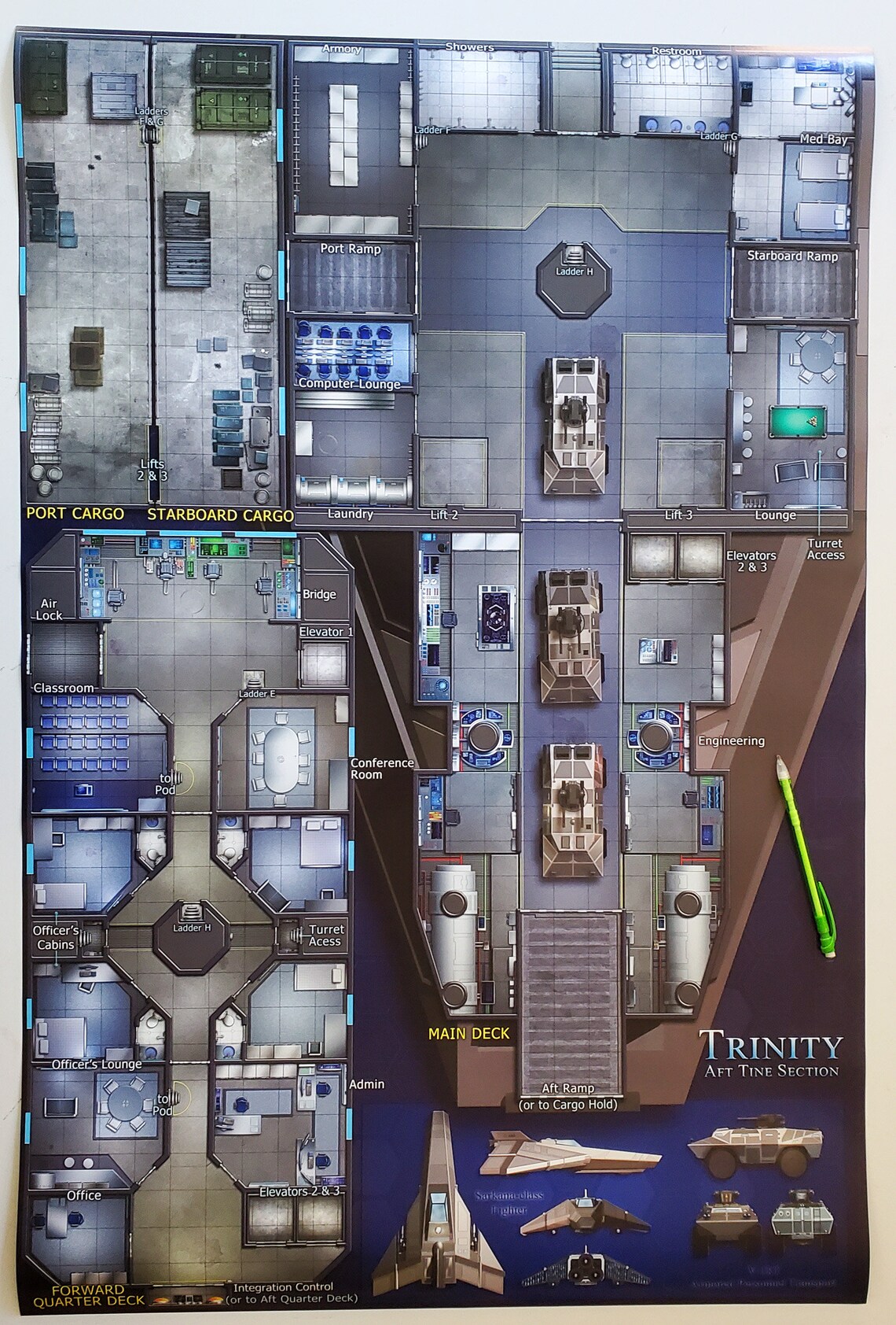 Trinity Integrated Carrier: Starship Poster Map Set. - Etsy