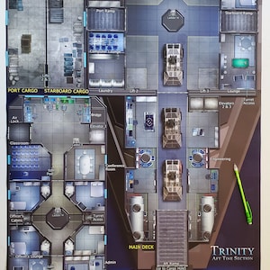 Trinity - Integrated Carrier: Starship Poster Map Set. Deckplans for ...