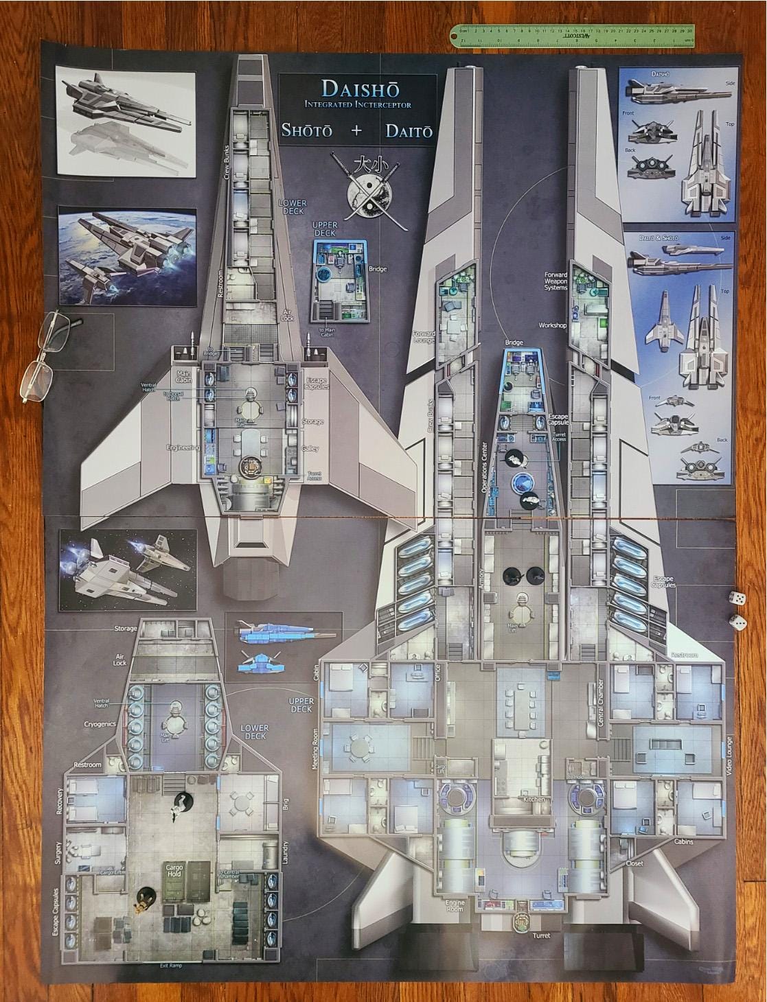 Daisho - Integrated Cruiser: Starship Poster Deckplans for Dark Matter ...