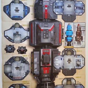 Cervantes - Light Frigate: Starship Poster Map. Deckplans for ...