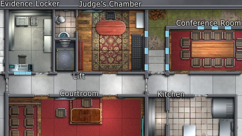 4th Precinct & Warehouse: Sci-fi Setting Poster Map for - Etsy