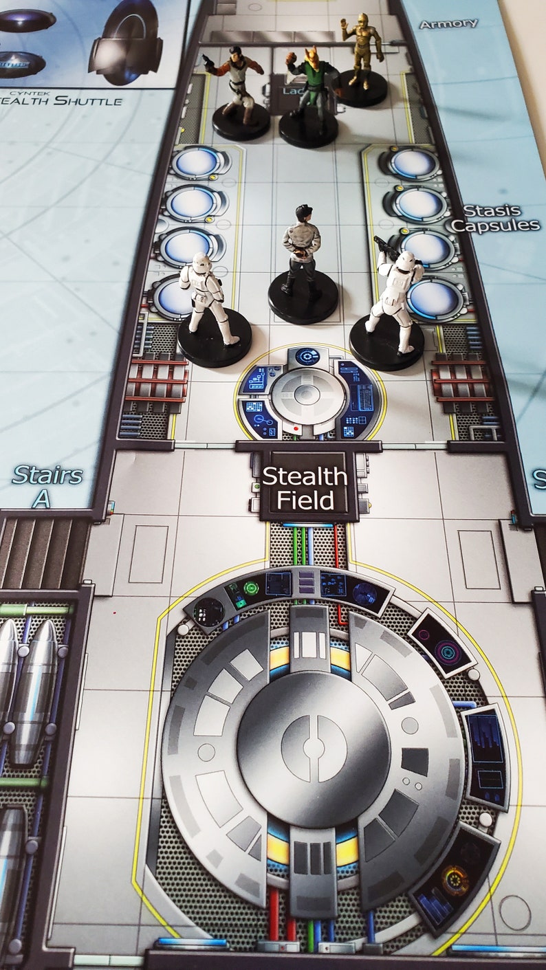 Yoshida Stealth Ship: Starship Poster Map. Deckplans for - Etsy