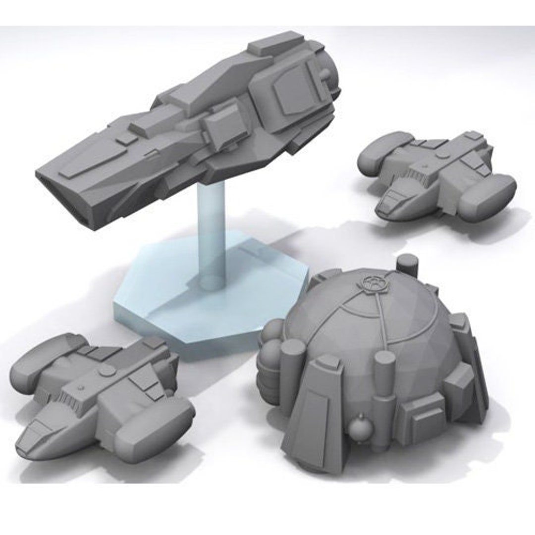 Morgana, Ferrum, & Iroquois Starship Miniatures for Starfinder, the ...
