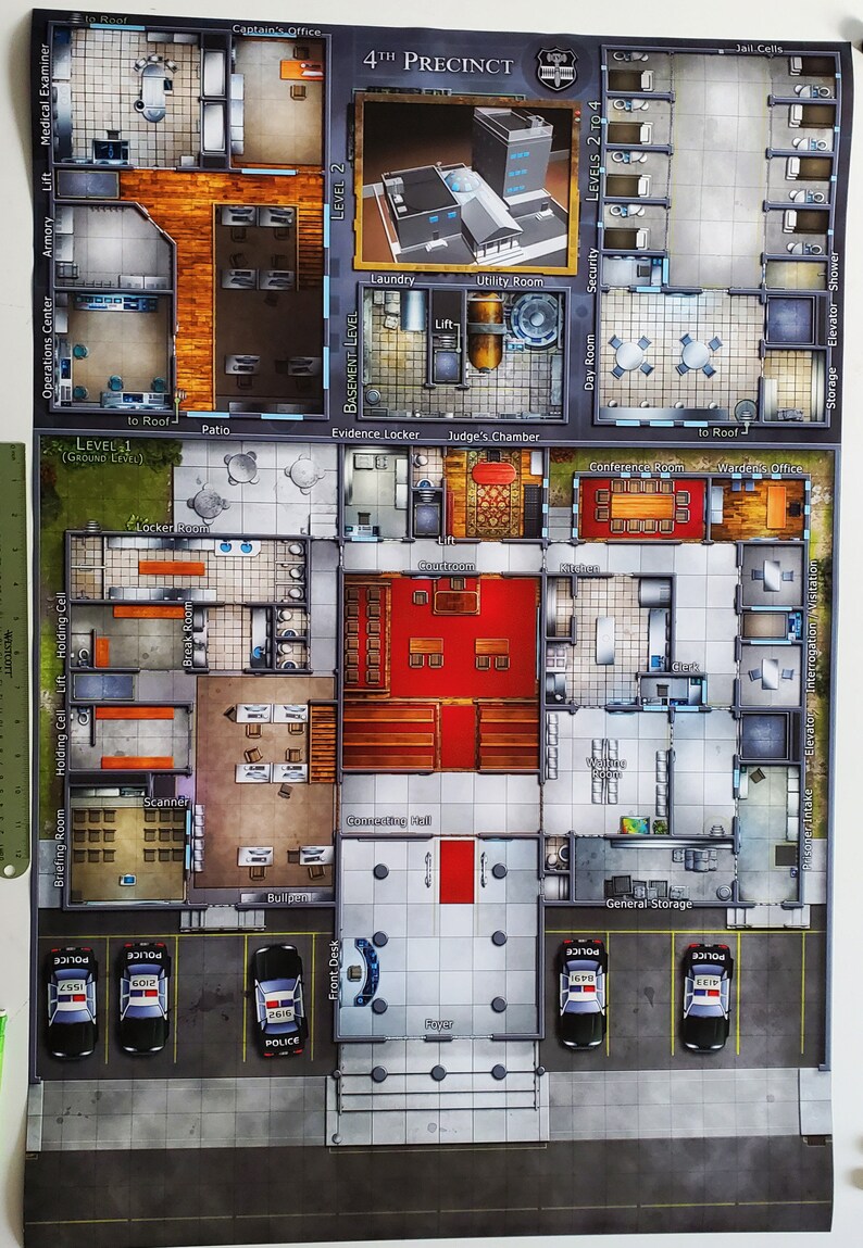 4th Precinct & Warehouse: Sci-fi Setting Poster Map for - Etsy
