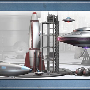 Rocketships & Flying Saucers - Retro Sci-fi Miniatures - Etsy