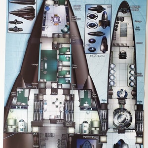 Yoshida - Stealth Ship: Starship Poster Map. Deckplans for Starfinder ...