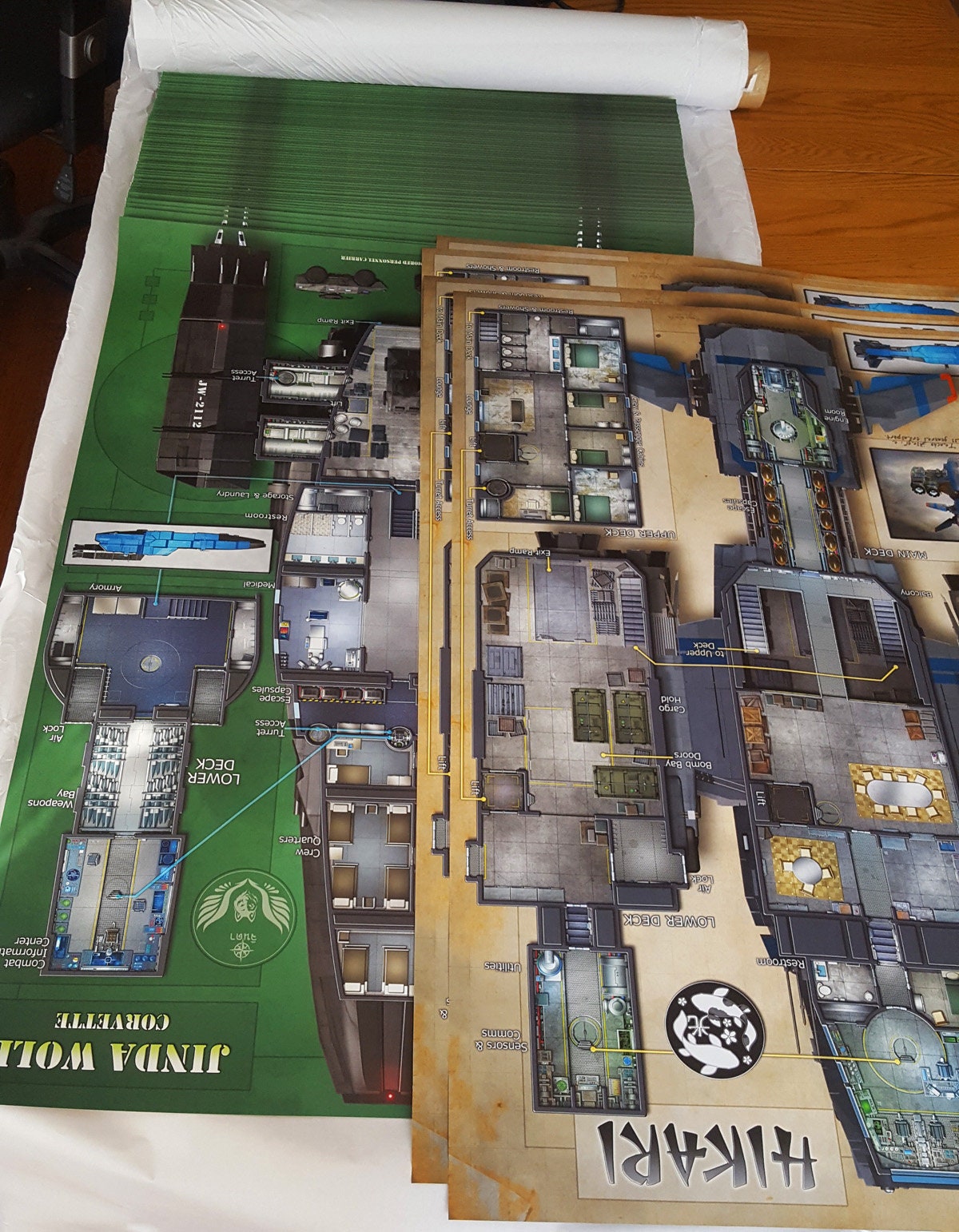 Jinda Wolf & Hikari: Starship Deckplans for Starfinder the - Etsy UK