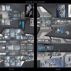 Daisho - Integrated Cruiser: Starship Poster Map. Deckplans for ...