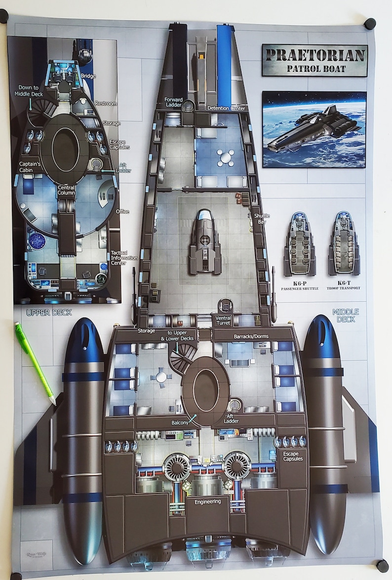Praetorian - Patrol Boat: Spaceship Deckplans for Traveller and Other ...