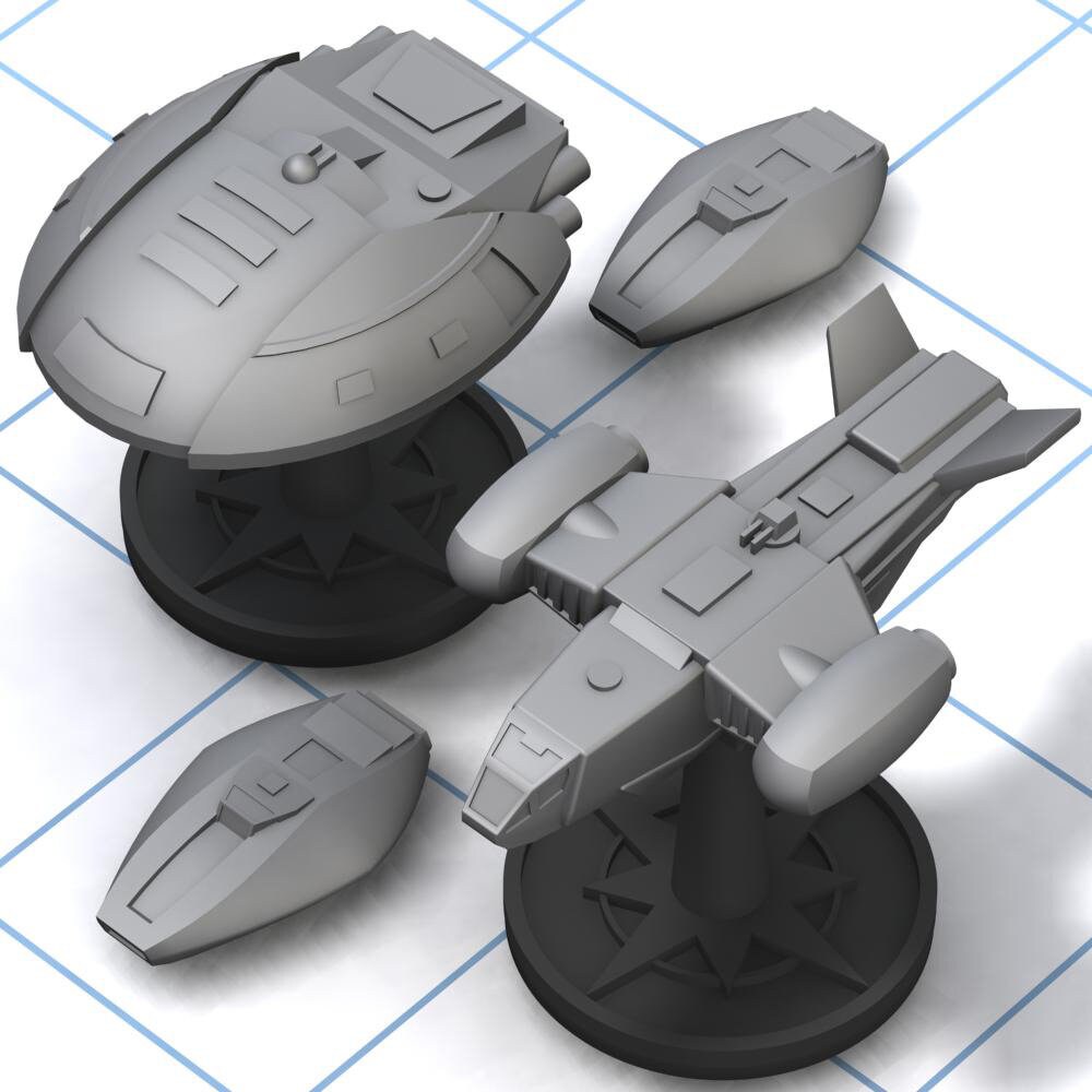 Valhalla, Pilgrim, & Fairlane 4000: Starship Miniatures for Voidrunner ...