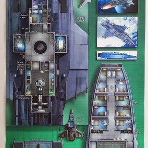 Mourning Wolf - Light Cruiser: Starship Poster Map. Deckplans for ...