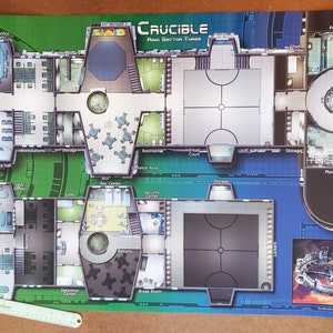Crucible - Processing Station: Poster Map Set. Space Station Deckplans ...