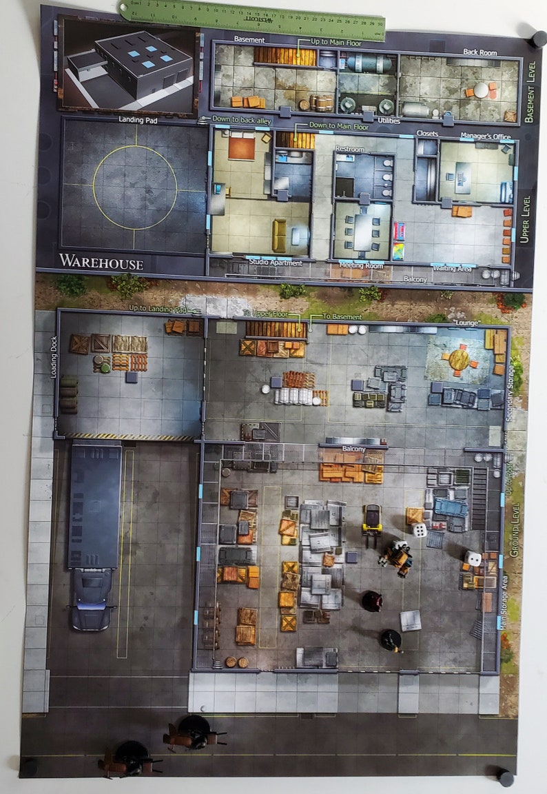 4th Precinct & Warehouse: Sci-fi Setting Poster Map for - Etsy