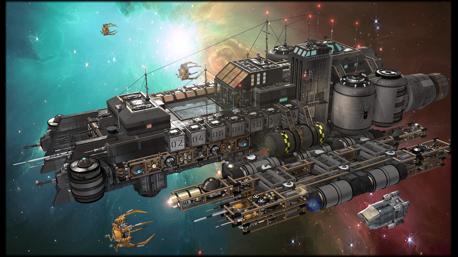 Kagekumo Salvage Ship: Poster Map Set. Starship Deckplans - Etsy