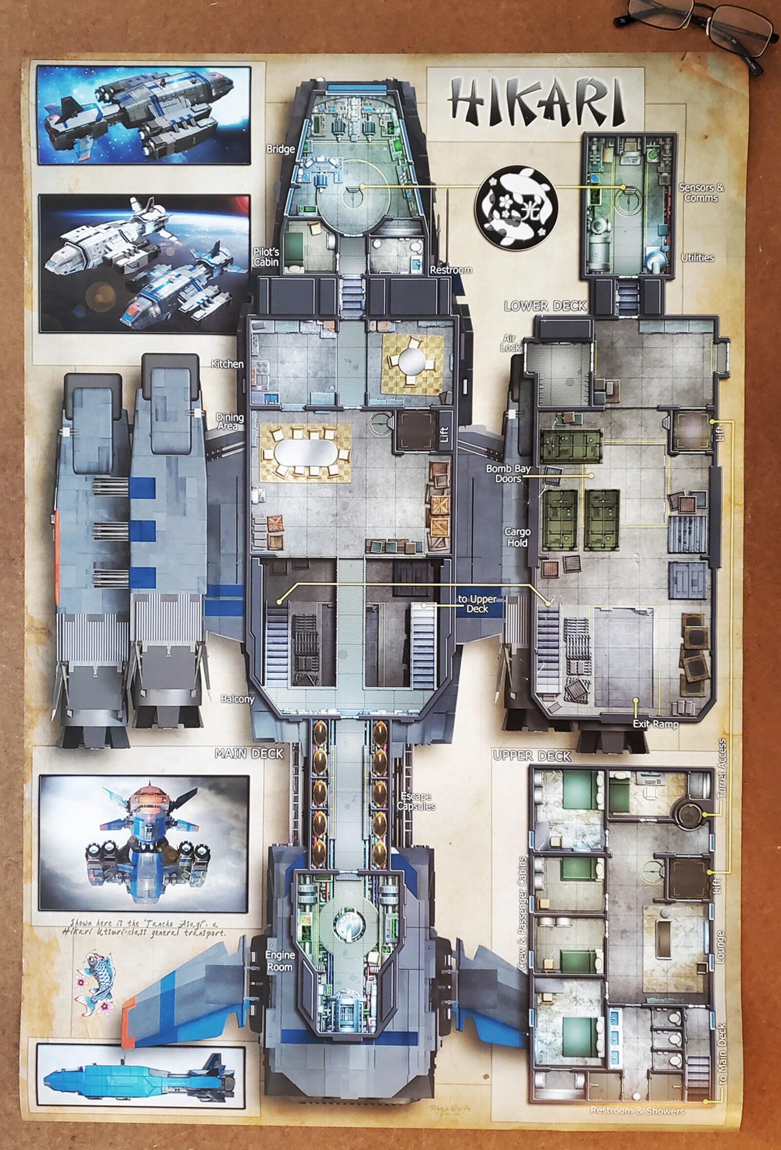 Jinda Wolf & Hikari: Starship Deckplans for Starfinder the - Etsy UK