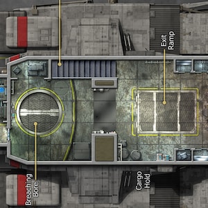 Jade, Remora, & CV225: Starship Poster Maps. Deckplans for Starfinder ...